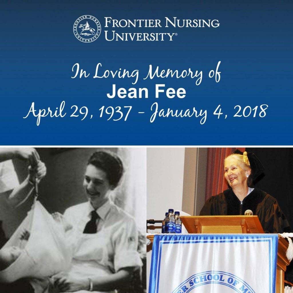 Jean Fee, April 29, 1937 – January 4, 2018 – Frontier Nursing University